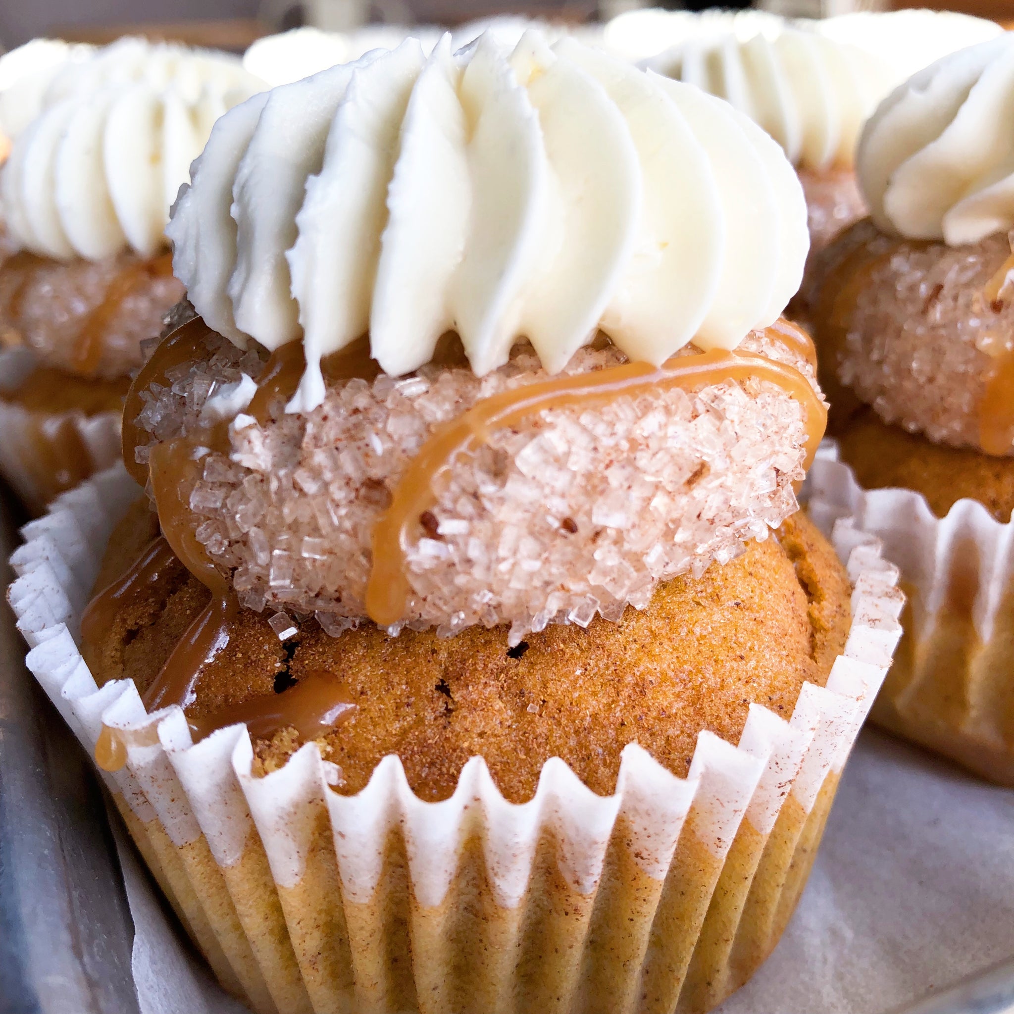 Enticing Pumpkin Caramel Sin Cupcakes | Kyra's Bake Shop | Kyra's Bake Shop